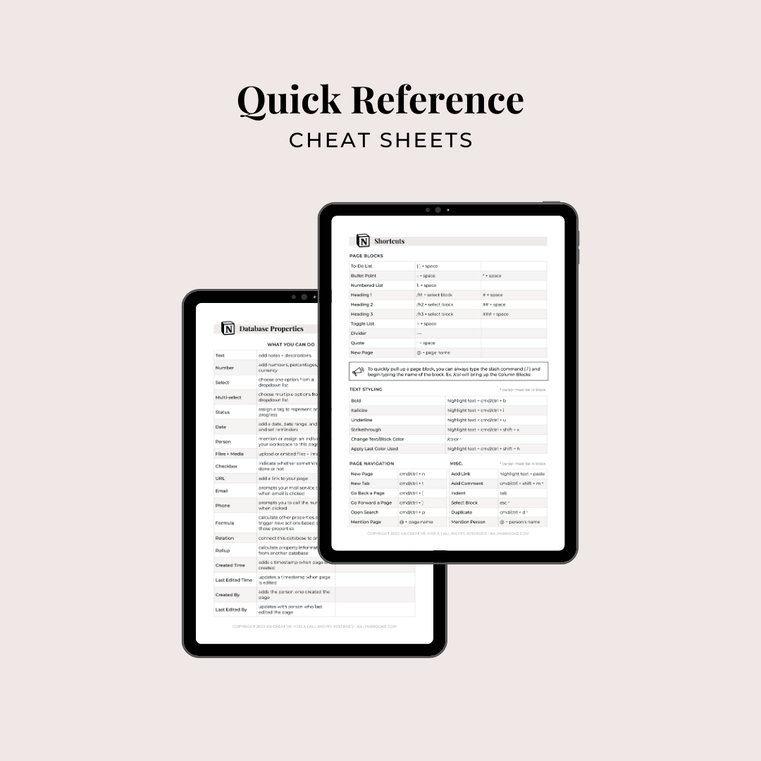 Notion Anatomy: Beginner Building Blocks – KB Creative Shop